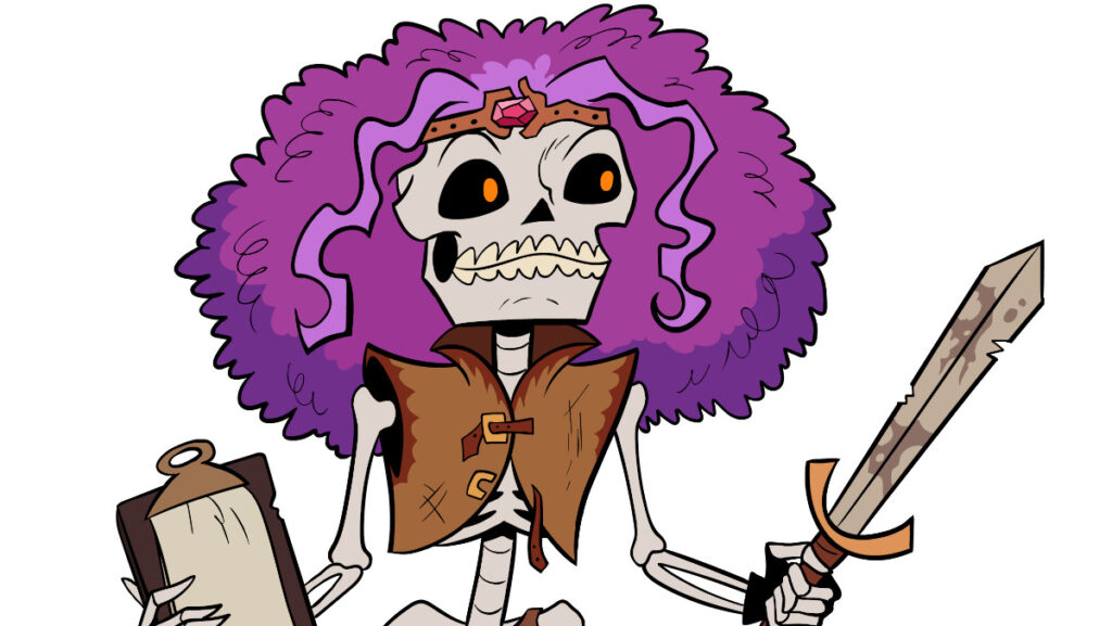 Meet Bizzee, SAGAS OF SUNDRY: GOBLIN MODE's Skeleton Bard - Geek&Sundry